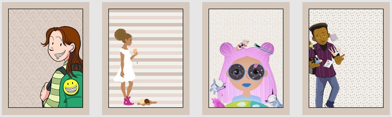 Diverse Book Character Posters for Older Elementary/ Jr. High - Etsy
