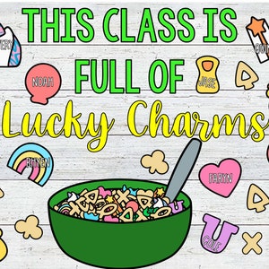 March Lucky Charms Bulletin Board Kit- St. Patrick's Day Bulletin Board ...