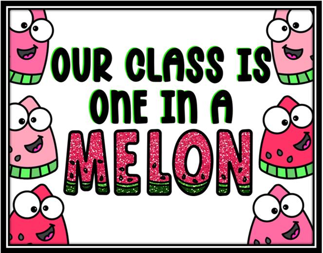 Watermelon Bulletin Board- Our Class is One in a Melon Bulletin Board ...