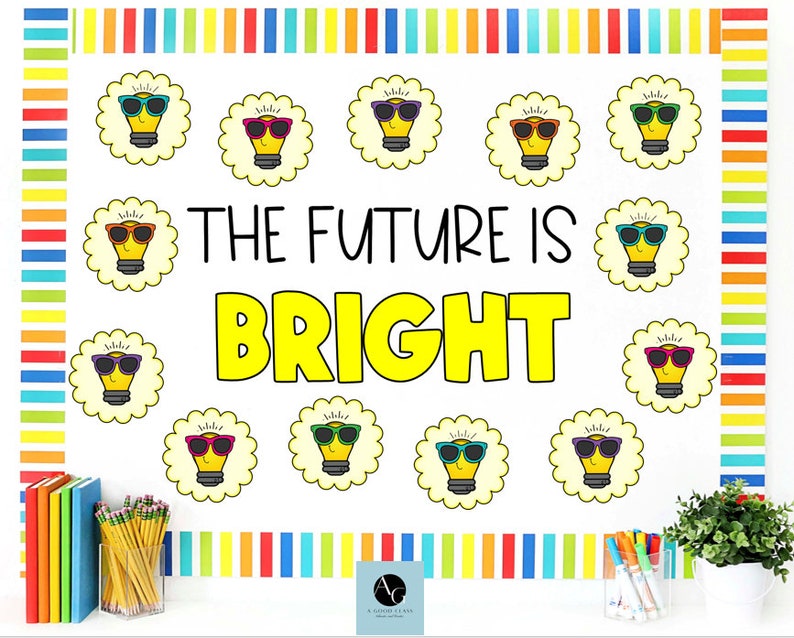 Shine Bright Light Bulb Theme Bulletin Board Kit- Back to School the ...