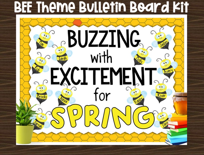 Bee Theme Spring Bulletin Board Kit - Etsy