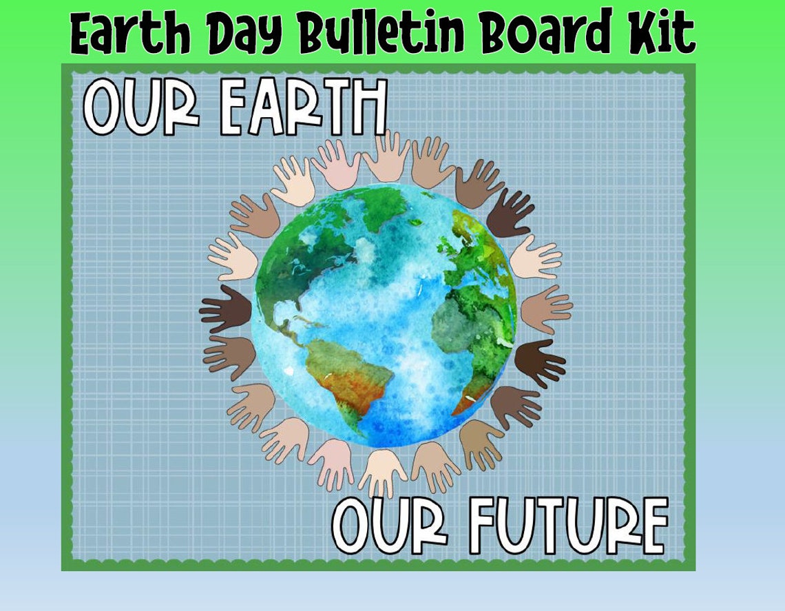 Earth Day Bulletin Board Kit Earth Theme Bulletin Board | Etsy