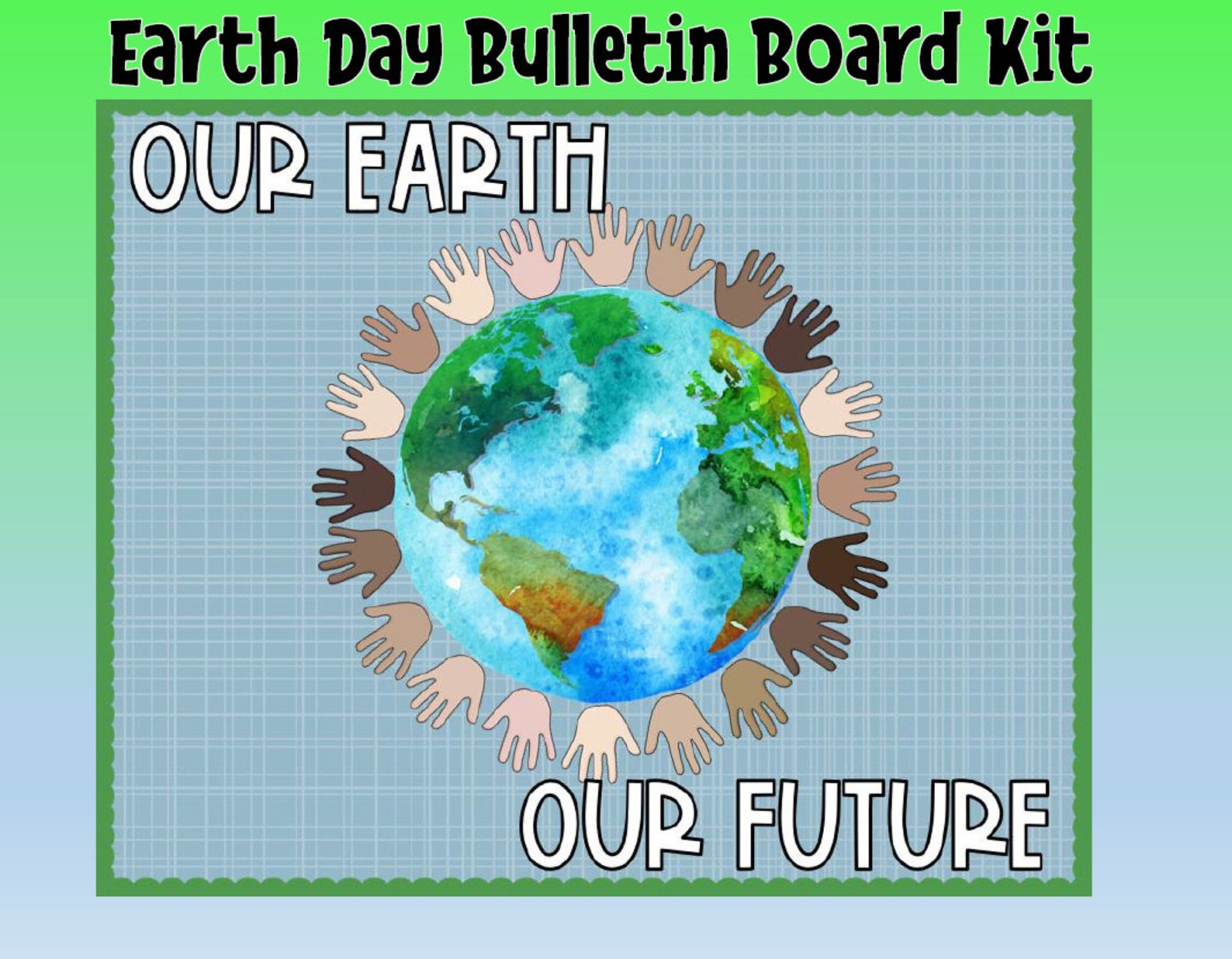 Earth Day Bulletin Board Kit Earth Theme Bulletin Board - Etsy