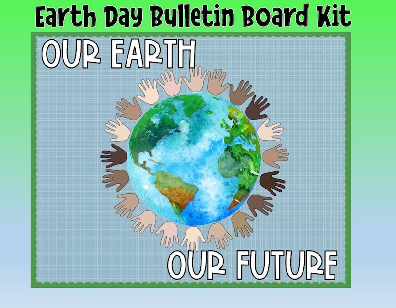 Earth Day Bulletin Board Kit Earth Theme Bulletin Board | Etsy