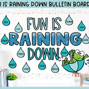 Fun is Raining Down- Spring and April Rain Theme Bulletin Board and ...