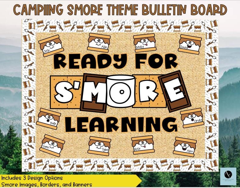Camping Smores Bulletin Board and Door Kit - Etsy