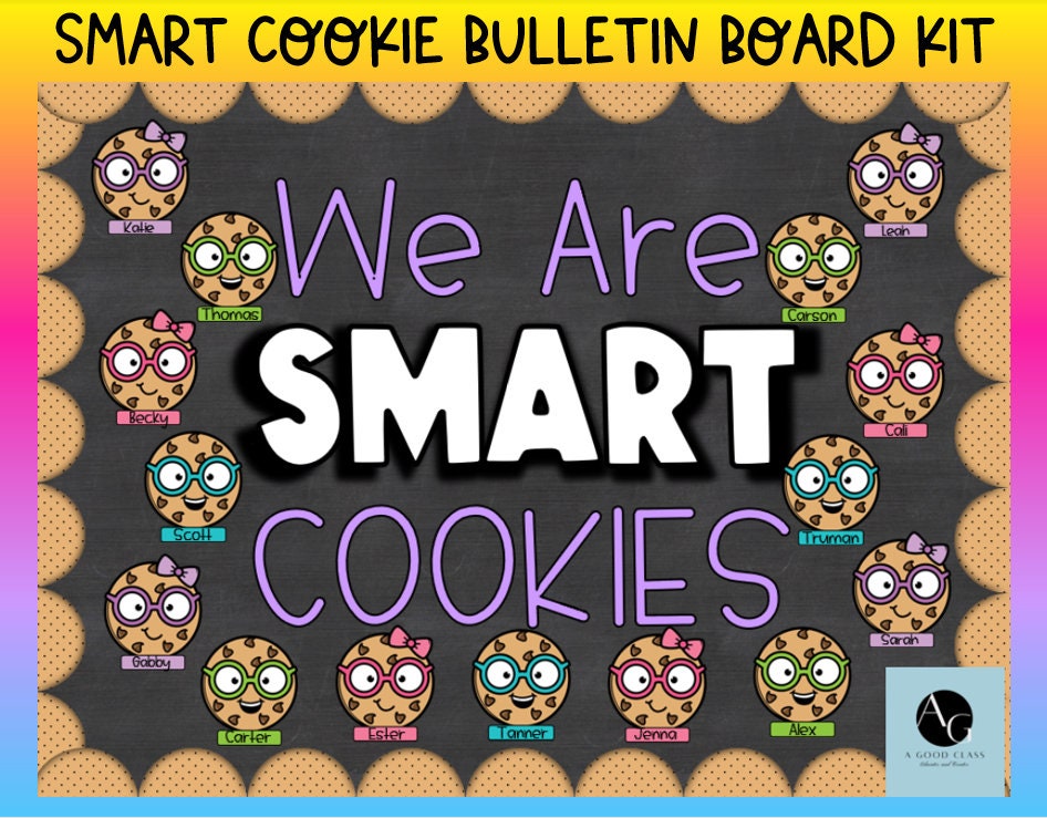 We Are Smart Cookies Bulletin Board and Door Kit- Cookie Theme ...