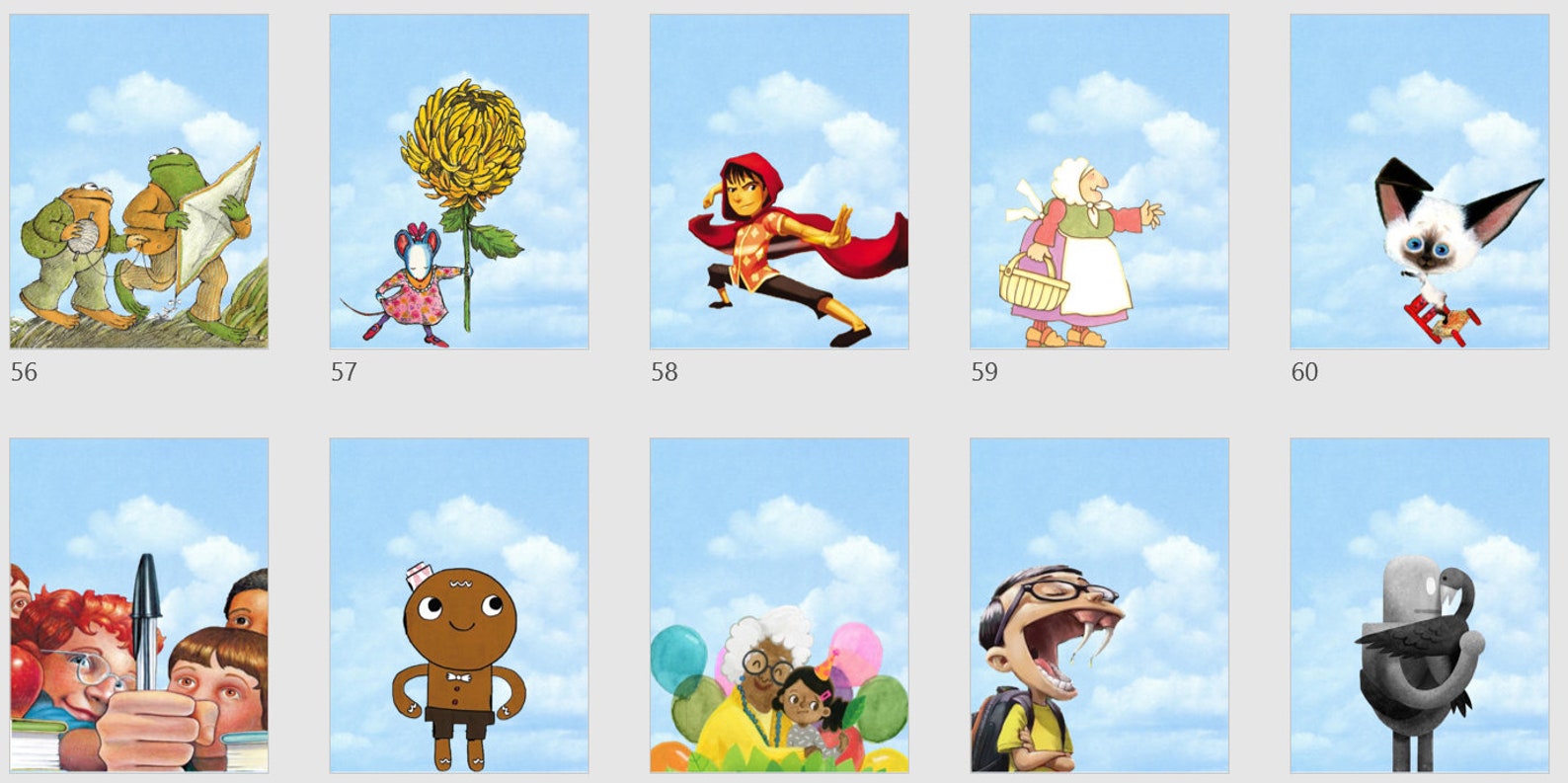 Childrens Book Character Posters Featuring a Sky Theme - Etsy