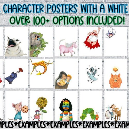 Diverse Book Character Posters Classroom Decor Storybook - Etsy