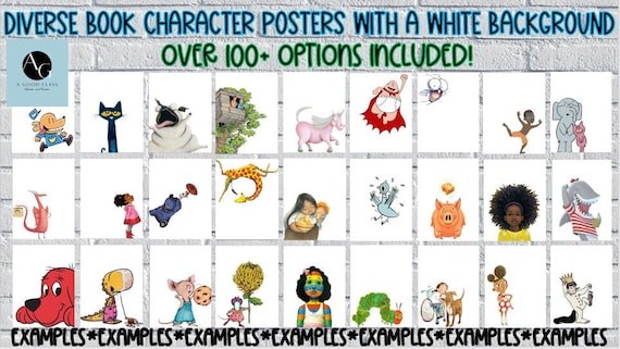 Diverse Book Character Posters Classroom Storybook Characters - Etsy
