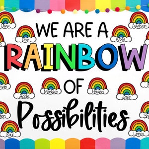 Rainbow of Possibilities Bulletin Board/ Door Kit- Rainbow Theme ...
