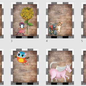 Book Character Posters- Rustic Wood Camping Black and White Plaid ...