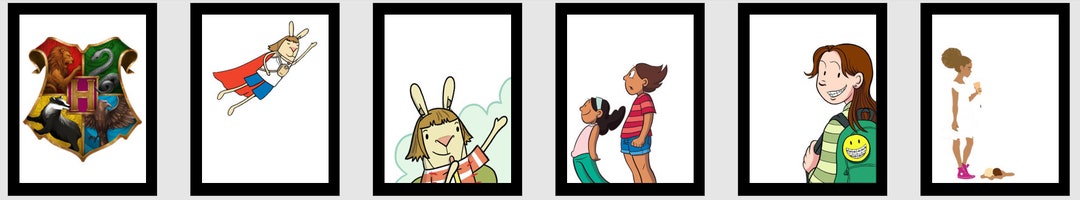 Diverse Book Character Posters for Older Elementary/ Jr. High and ...