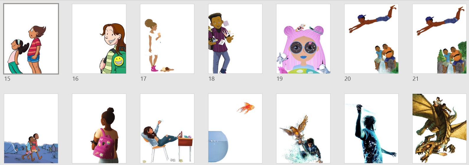 Diverse Book Character Posters for Older Elementary/ Jr. High and ...