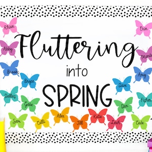 Spring Bulletin Board Kit With Butterflies - Etsy