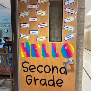 Hello Theme Back to School Bulletin Board and Door Kit With Pencils ...