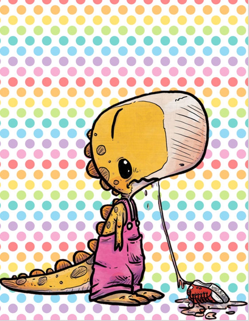 Childrens Book Character Posters Bright Colorful Polka Dot - Etsy