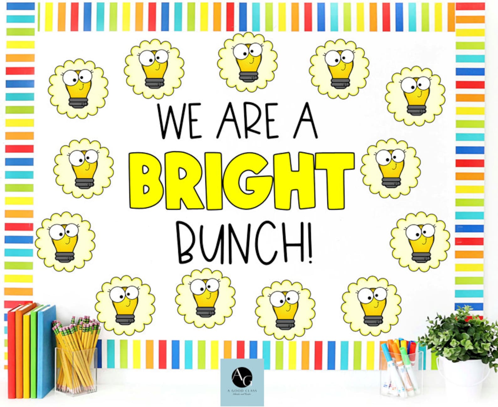 Shine Bright Light Bulb Theme Bulletin Board Kit- Back to School the ...