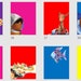Diverse Children’s Story Book Character Posters With a Primary Color ...