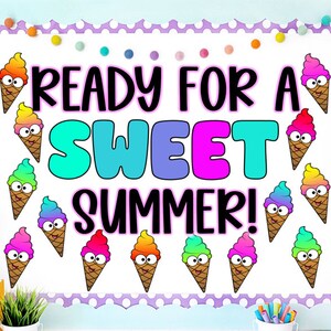 Sweet Summer Ice Cream Bulletin Board Kit- Ready for a Sweet Summer - Etsy