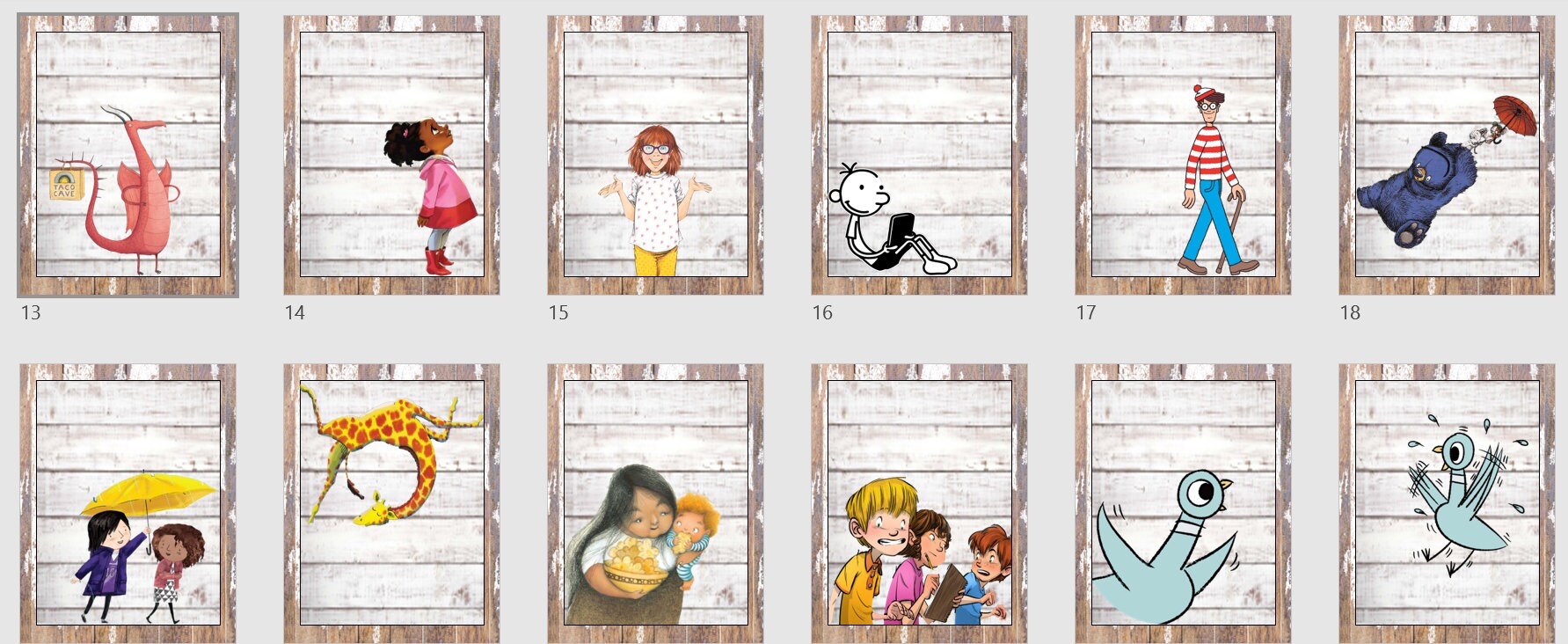 Farmhouse Shiplap Book Character Posters 100 Options - Etsy