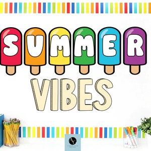 Summer Vibes Bulletin Board and Door Kit - Etsy