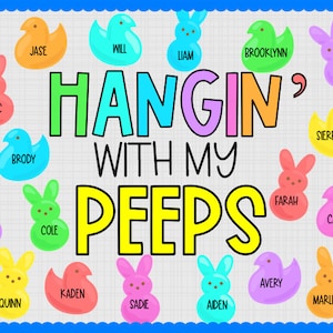 Spring Peeps Theme Bulletin Board Kit - Etsy
