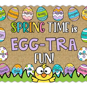 Spring Easter Egg Bulletin Board Kit - Etsy