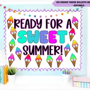Sweet Summer Ice Cream Bulletin Board Kit- Ready for a Sweet Summer - Etsy