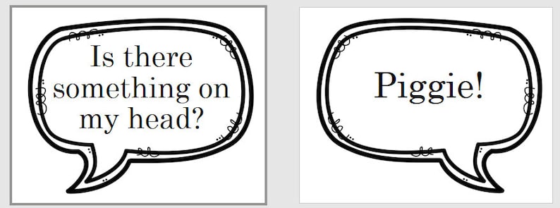 Piggie and Elephant Photo Prop Speech Bubbles - Etsy
