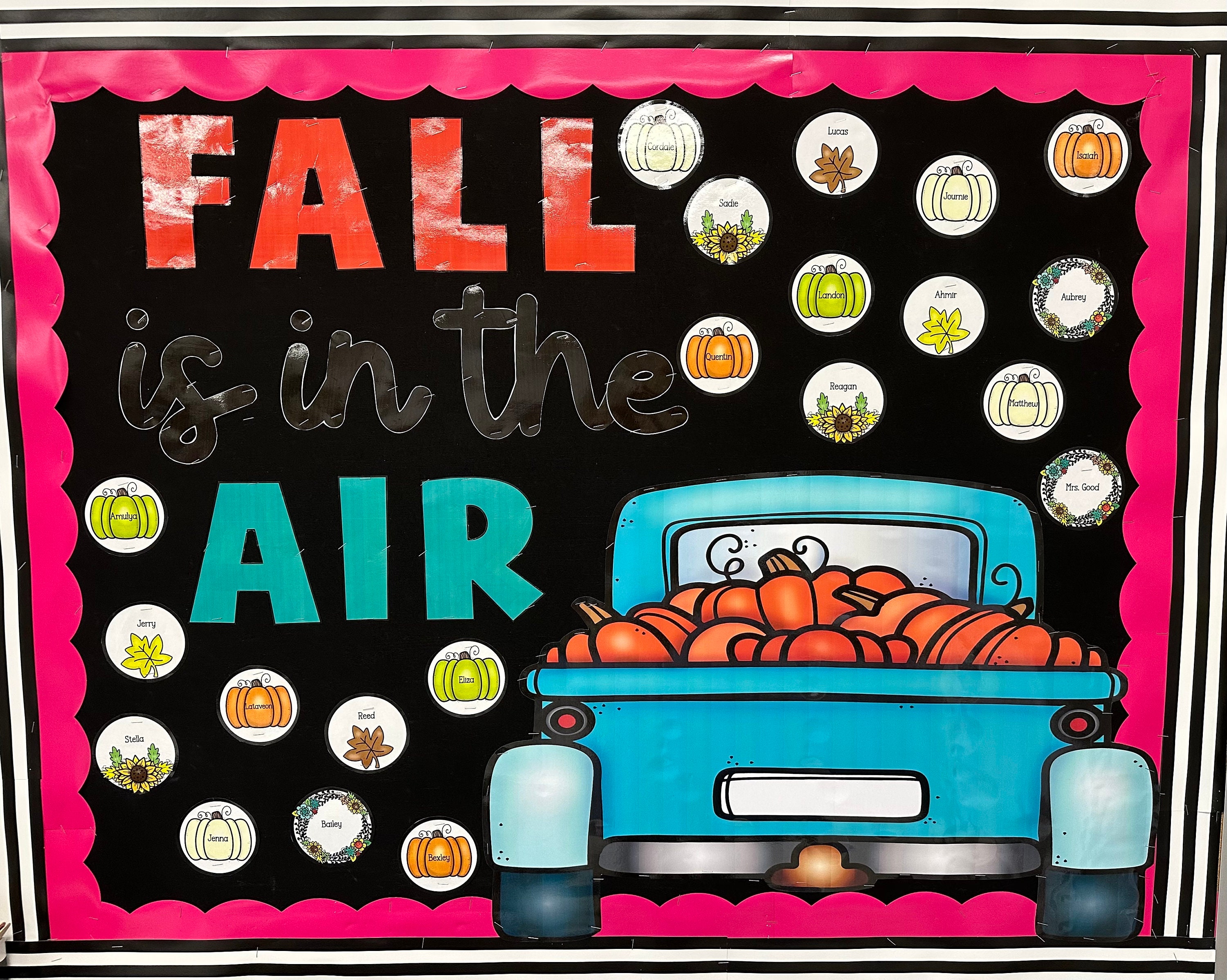 Fall is in the Air Bulletin Board and Door Kit- Fall Pumpkin Truck - Etsy