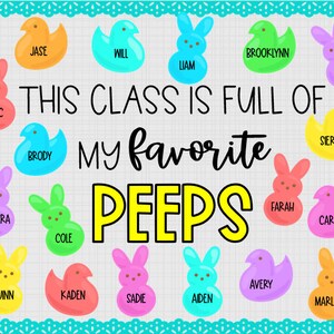 Spring Peeps Theme Bulletin Board Kit - Etsy