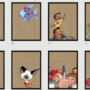 Book Character Posters- Burlap Background- 100+ Posters Included - Etsy