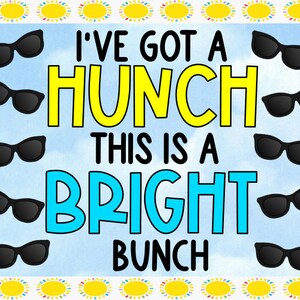 Bright Year Sunglasses Theme Bulletin Board and Door Kit- Back to ...