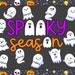 Halloween Spooky Season Ghost Theme Bulletin Board and Door Kit October ...