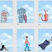 Children’s Book Character Posters Featuring a Sky Theme Background- 100 ...