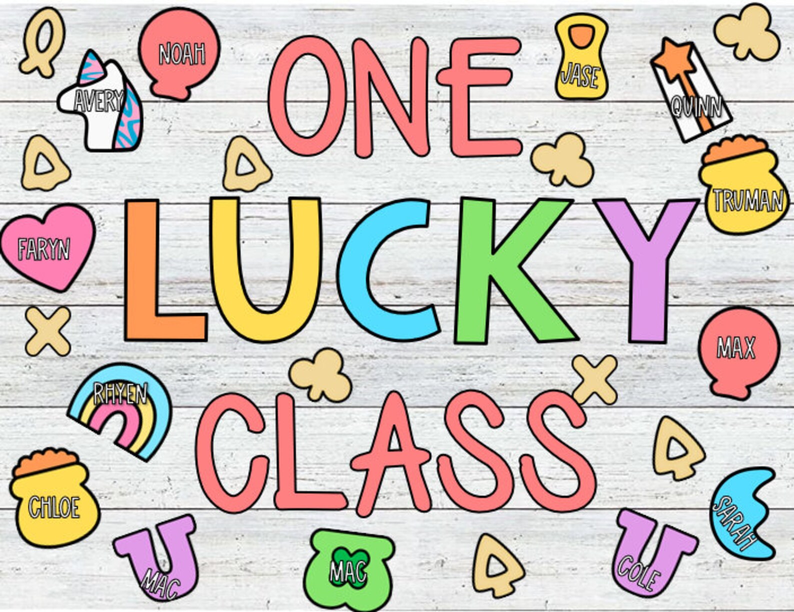 March Lucky Charms Bulletin Board Kit- St. Patrick's Day Bulletin Board ...