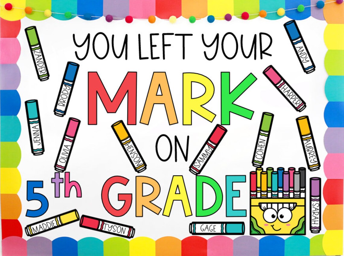 Marker Theme End of the School Year Bulletin Board Kit - Etsy