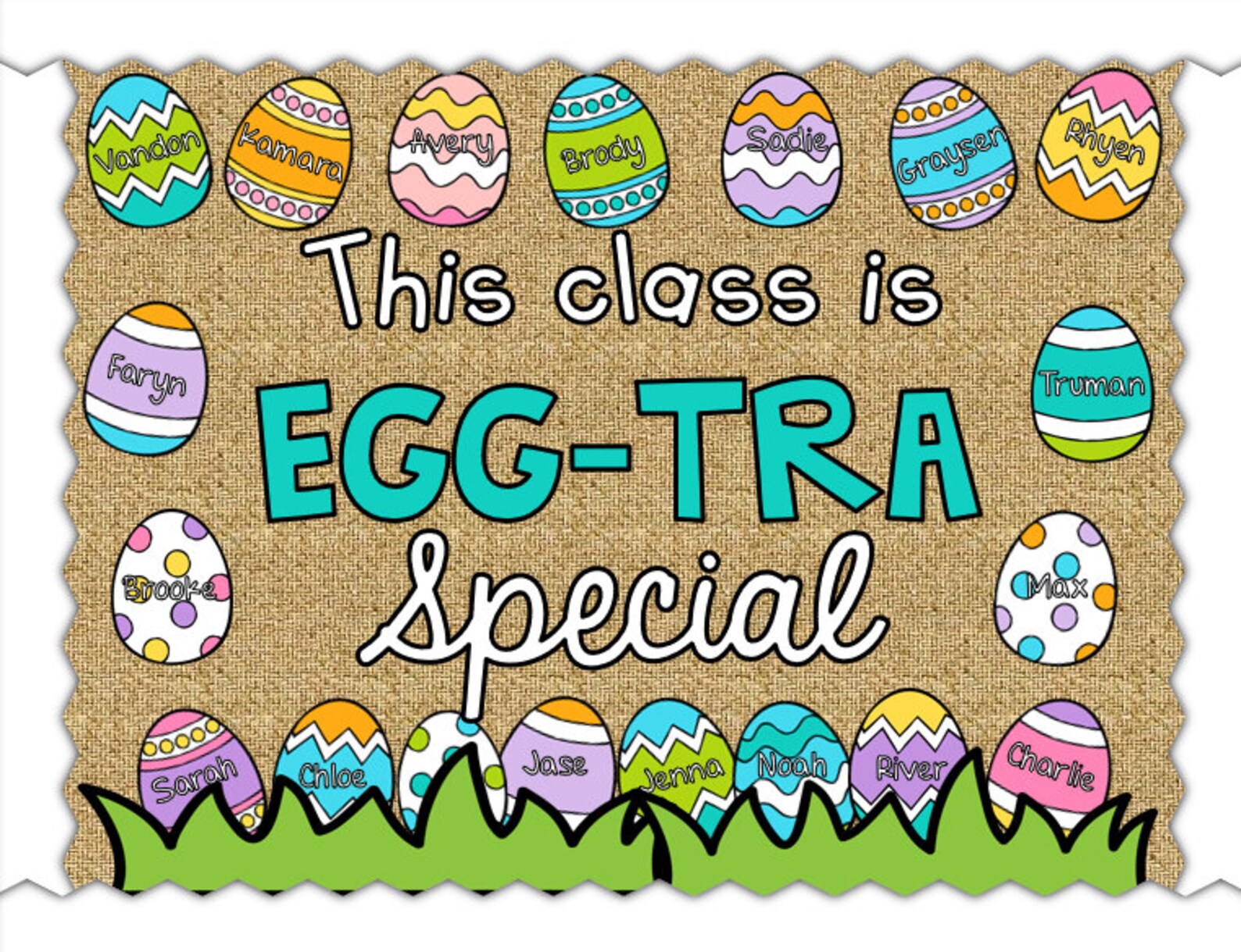 Spring Easter Egg Bulletin Board Kit - Etsy