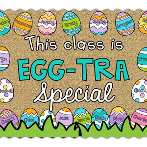 Spring Easter Egg Bulletin Board Kit - Etsy