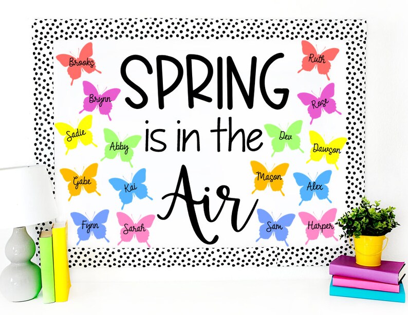 Spring Bulletin Board Kit With Butterflies | Etsy