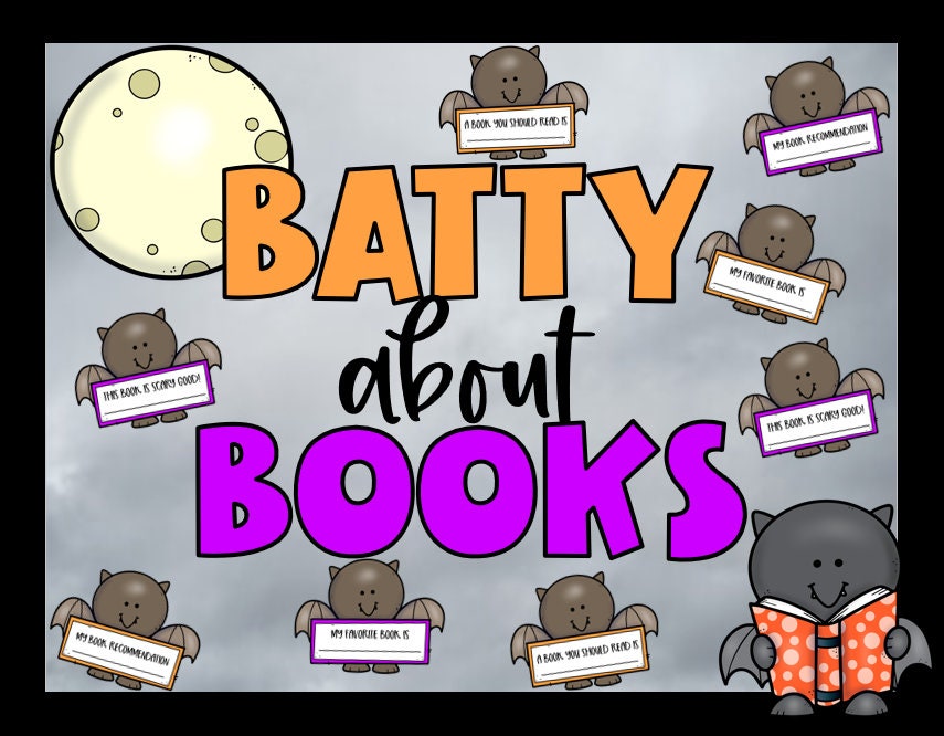 Batty About Books- October/ Halloween Bulletin Board and Door Kit - Etsy