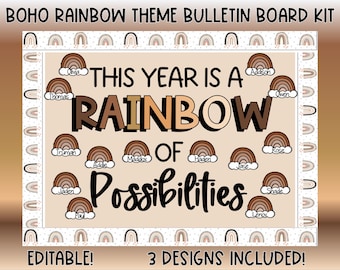 Rainbow of Possibilities Bulletin Board/ Door Kit Rainbow - Etsy