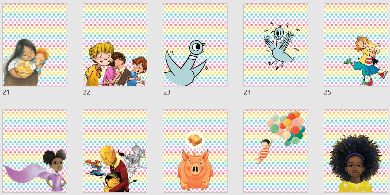 Childrens Book Character Posters Bright Colorful Polka Dot - Etsy