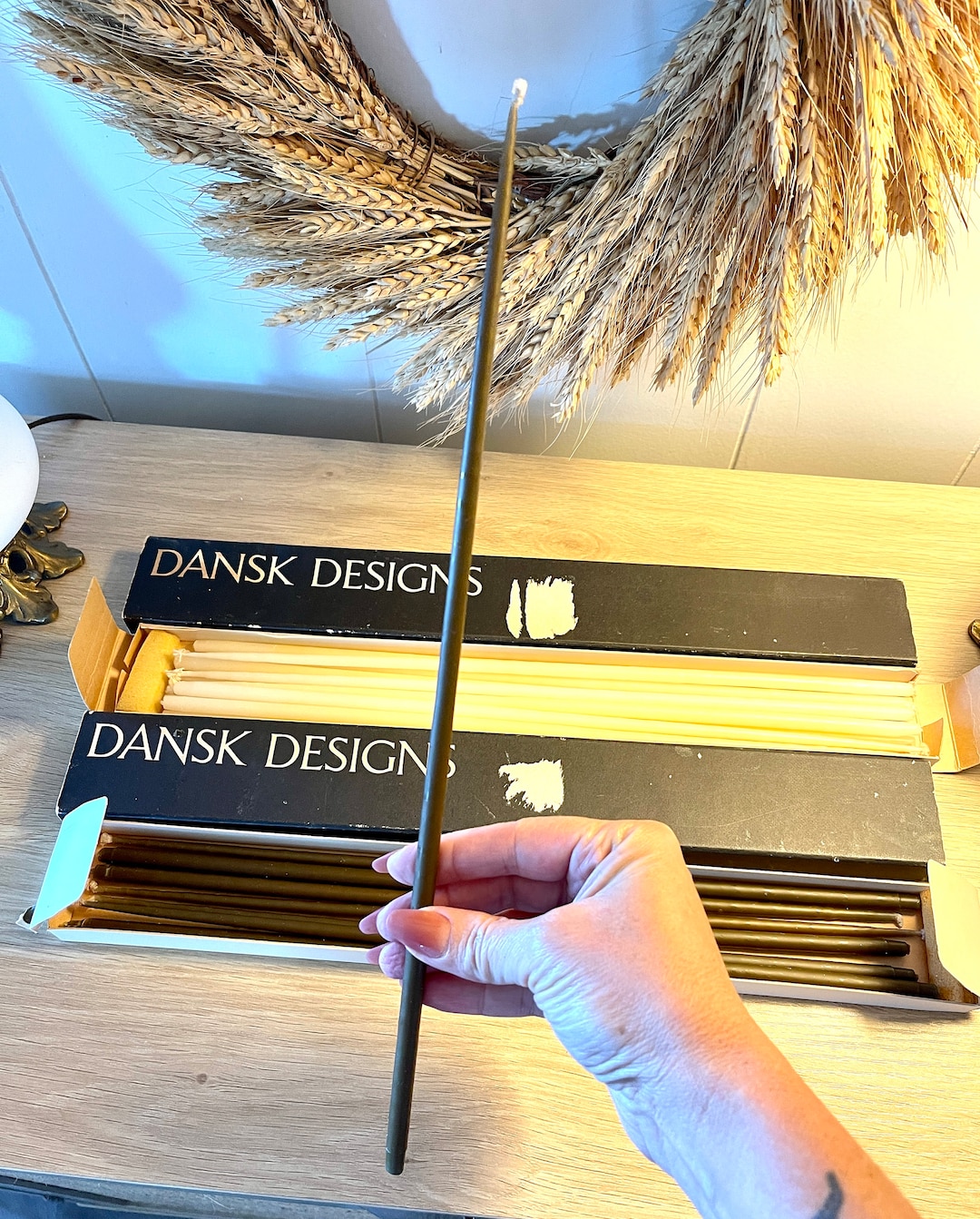 Vintage Mid Century Dansk Designs Handdipped 15 Taper Candles Olive ...