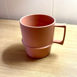 Vintage 80s Tupperware Pink Mug, Bowl & Square Luncheon Plates 155 1534 ...