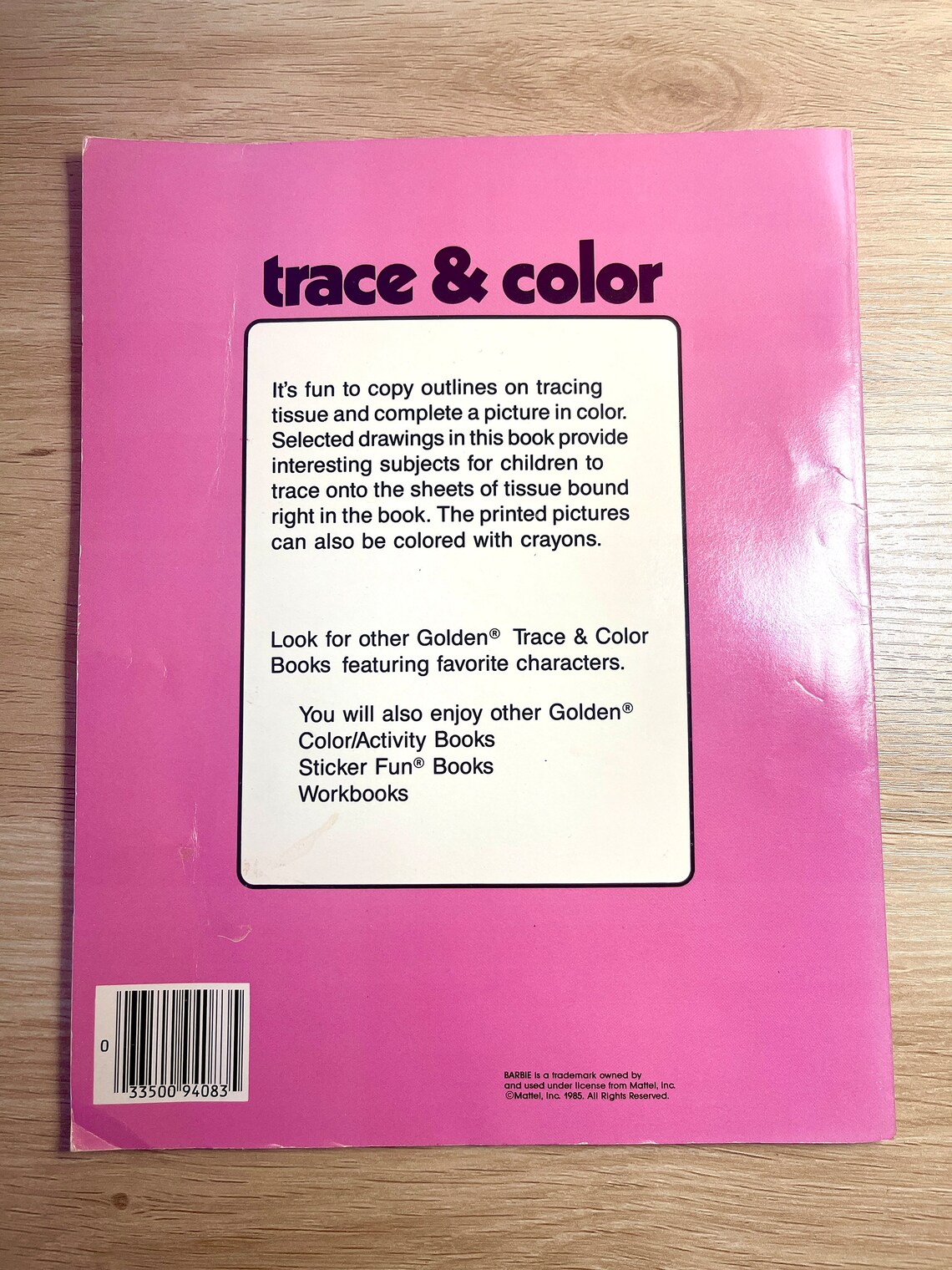 Vintage 1985 Barbie Trace & Color Book by Golden RARE Coloring - Etsy