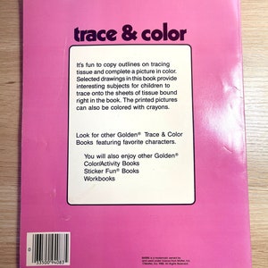 Vintage 1985 Barbie Trace & Color Book by Golden RARE Coloring - Etsy