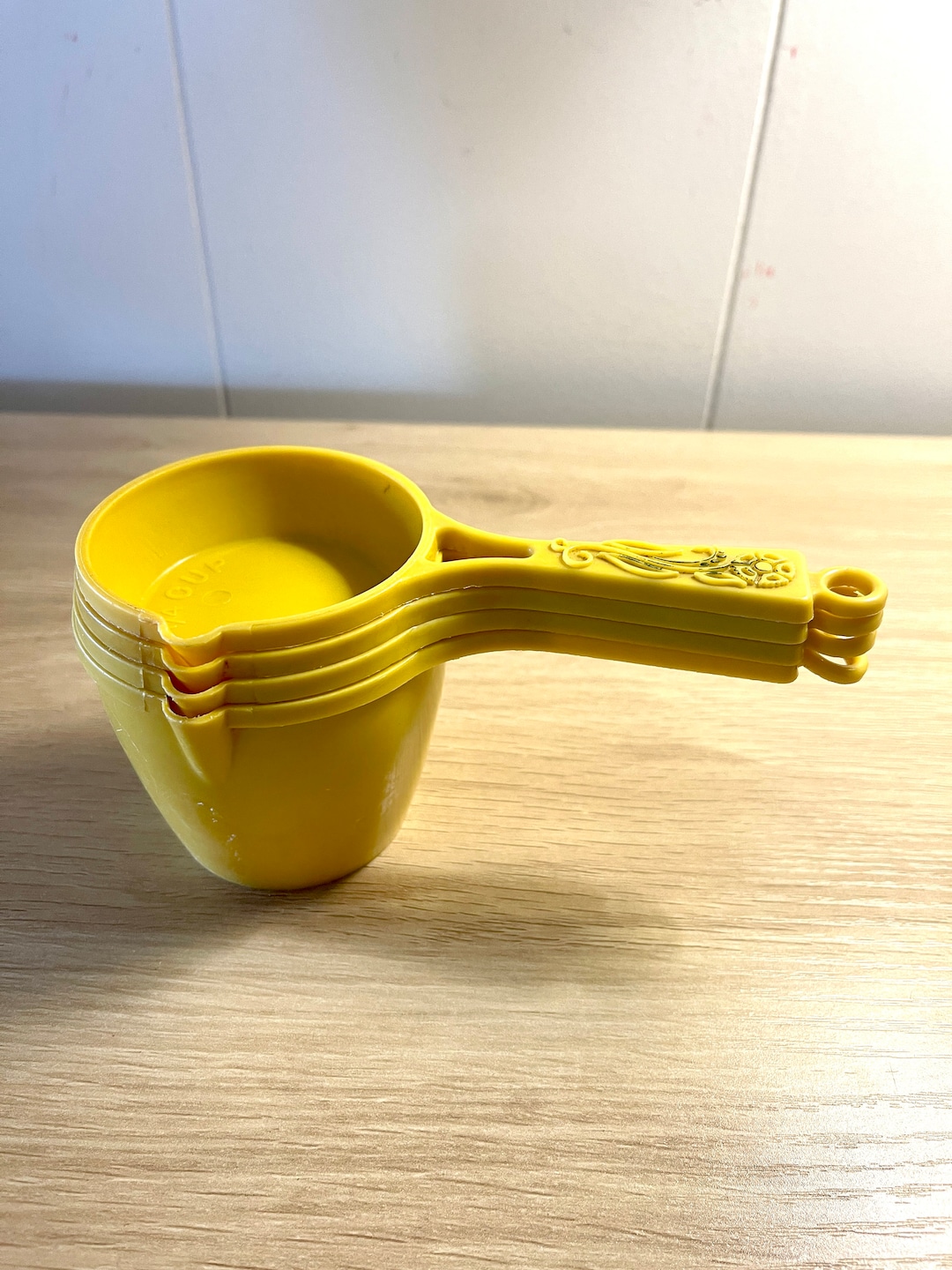 Vintage 70s Harvest Gold Measuring Cups Set of 4 Retro Home & - Etsy