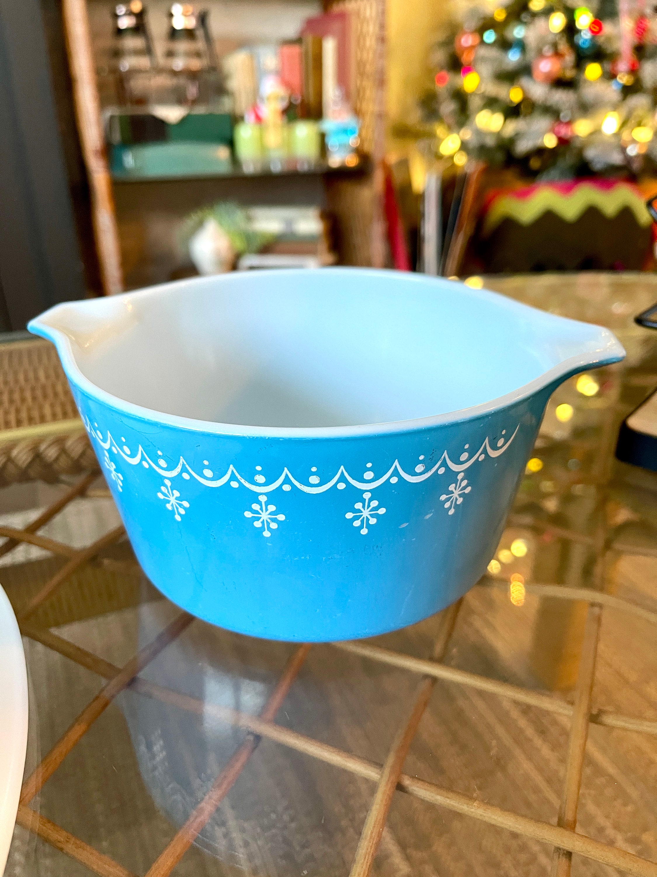 Vintage Pyrex Blue Snowflake Garland Small Casserole Dish 473 - Etsy
